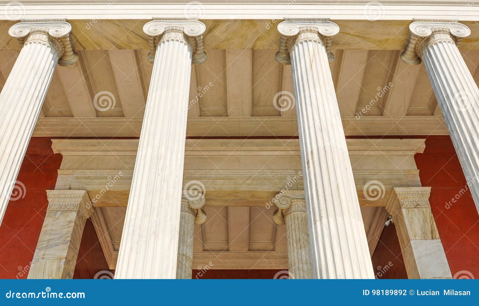 Columns in Athens, Greece stock photo. Image of hellenic - 98189892