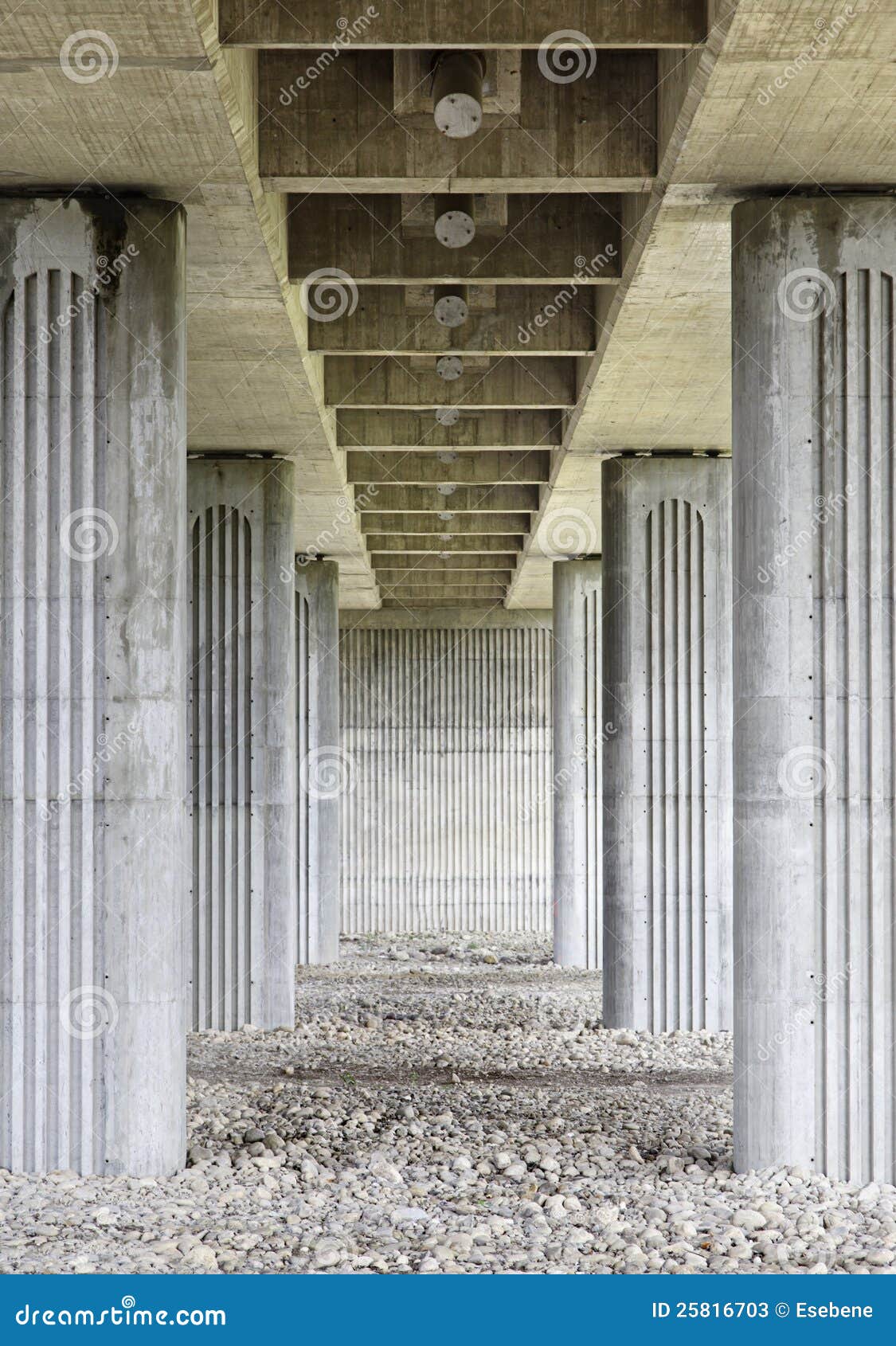 Columns of a bridge stock image. Image of repeating, stability - 25816703
