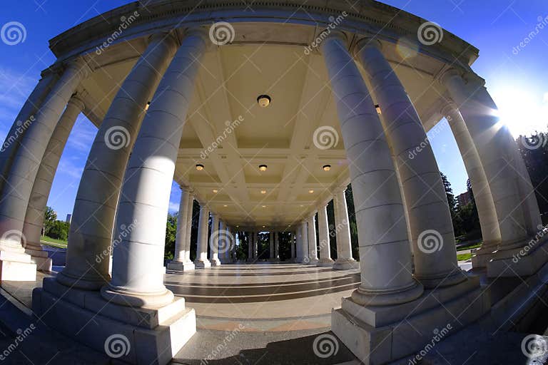 Columns on Building Pavilion Showing Architecture Design and Decorative ...