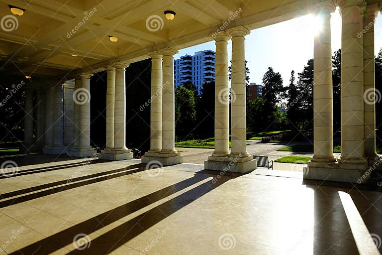 Columns on Building Pavilion Showing Architecture Design and Decorative ...