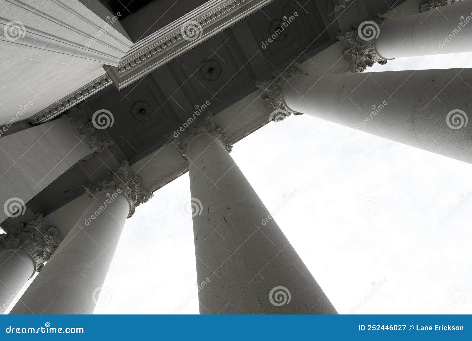 Columns on Building Pavilion Showing Architecture Design and Decorative ...