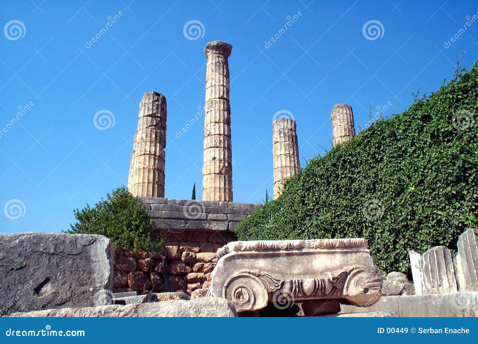 Columns and capital stock image. Image of augustan, blue, antique - 449