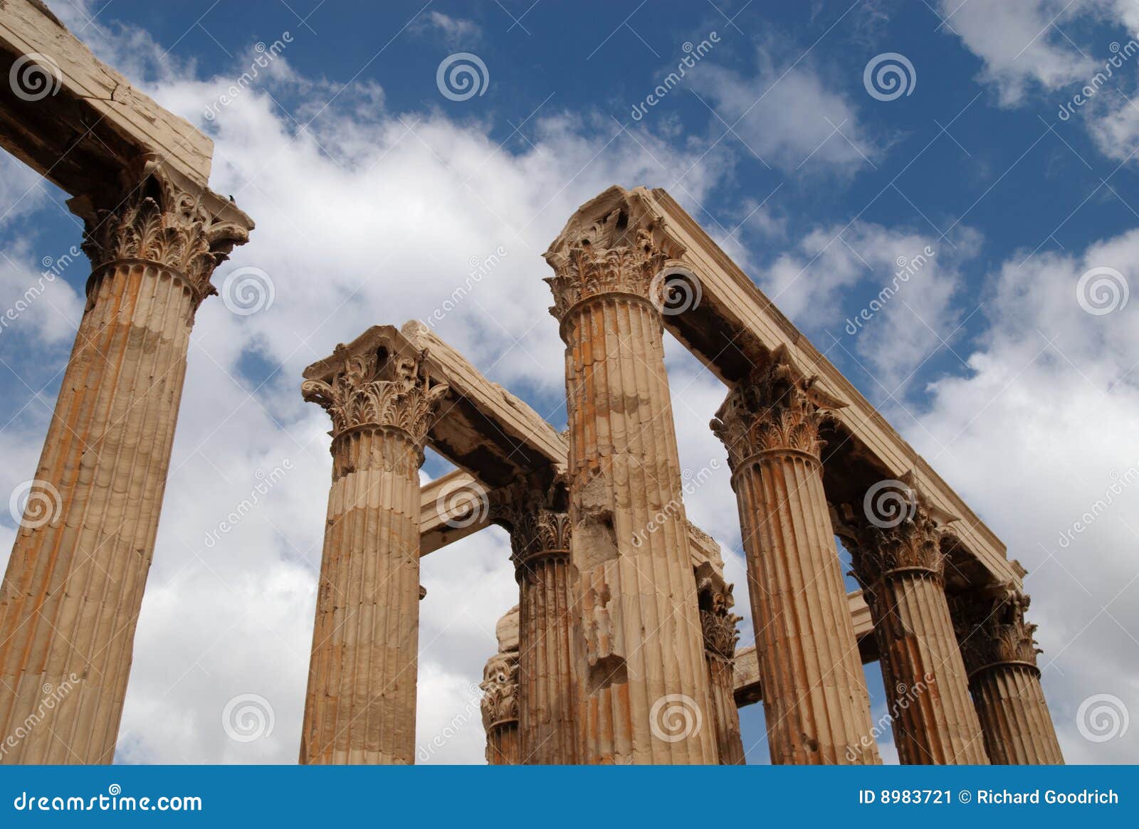 Columns and Capitals, Athens, Greece Stock Image - Image of greece ...