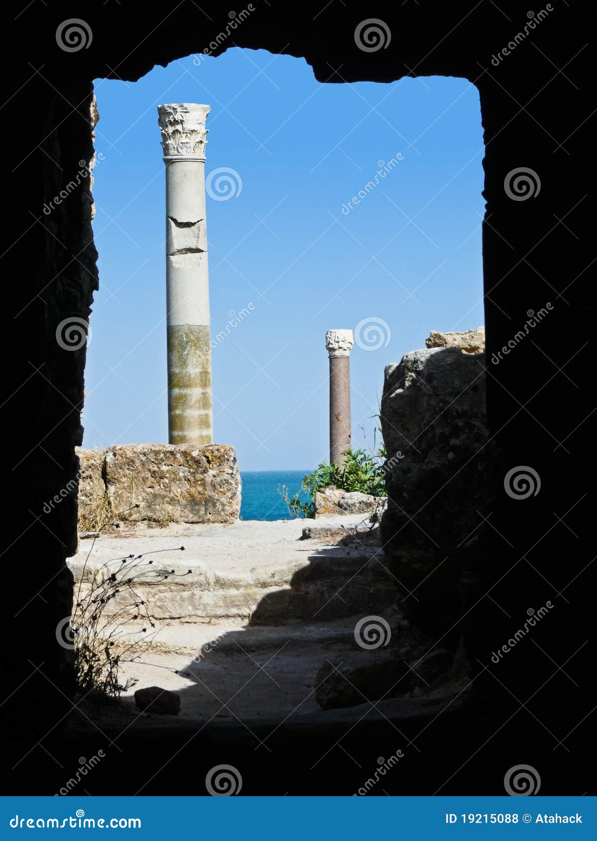 Columns in Carthage stock photo. Image of classical, antoninus - 19215088