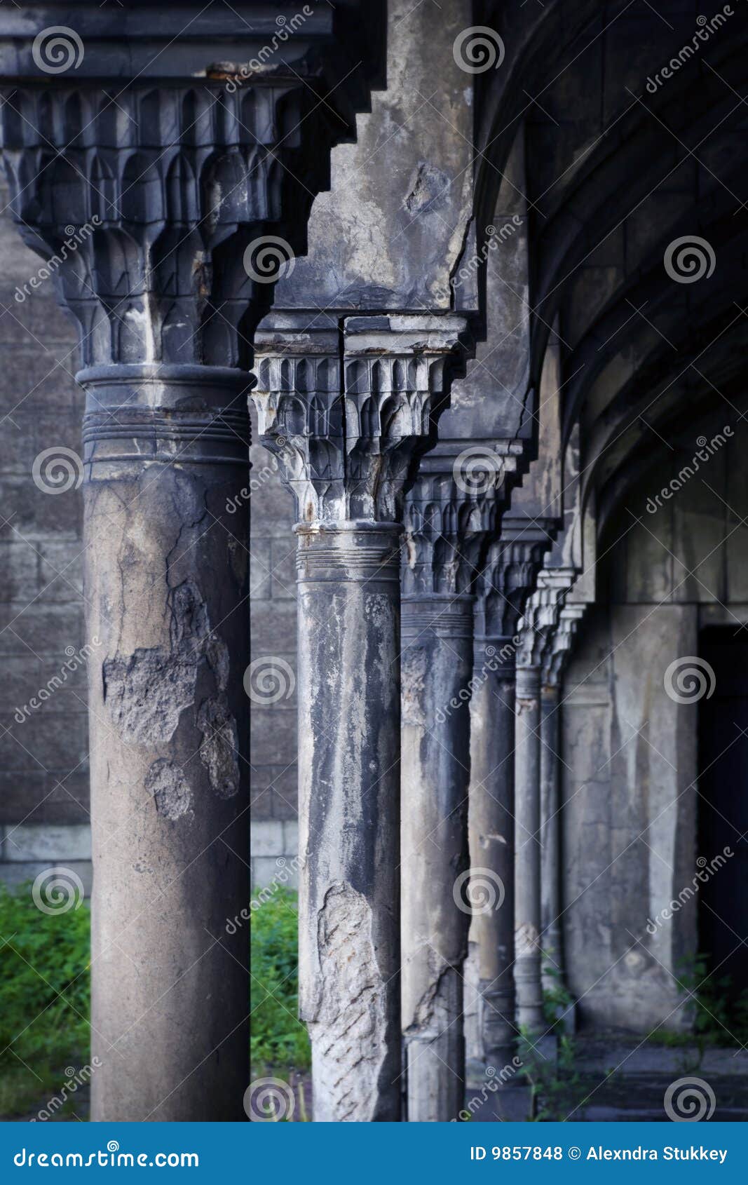 Columns in the castle stock photo. Image of support, debris - 9857848