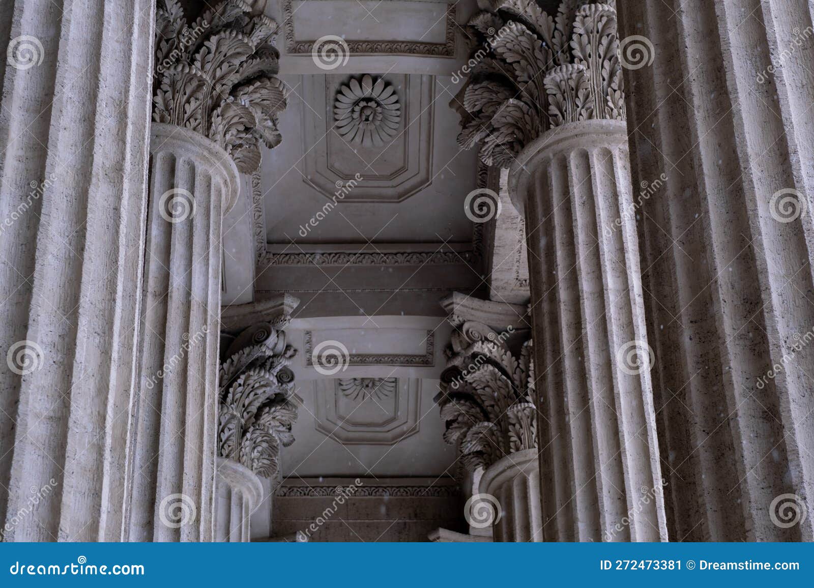 Columns of the Cathedral and Architectural Elements Stock Image - Image ...
