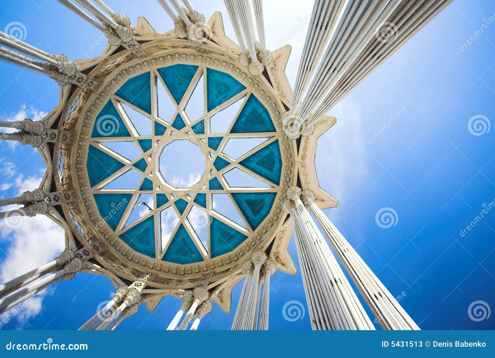 Columns and circle on top stock image. Image of ornament - 5431513