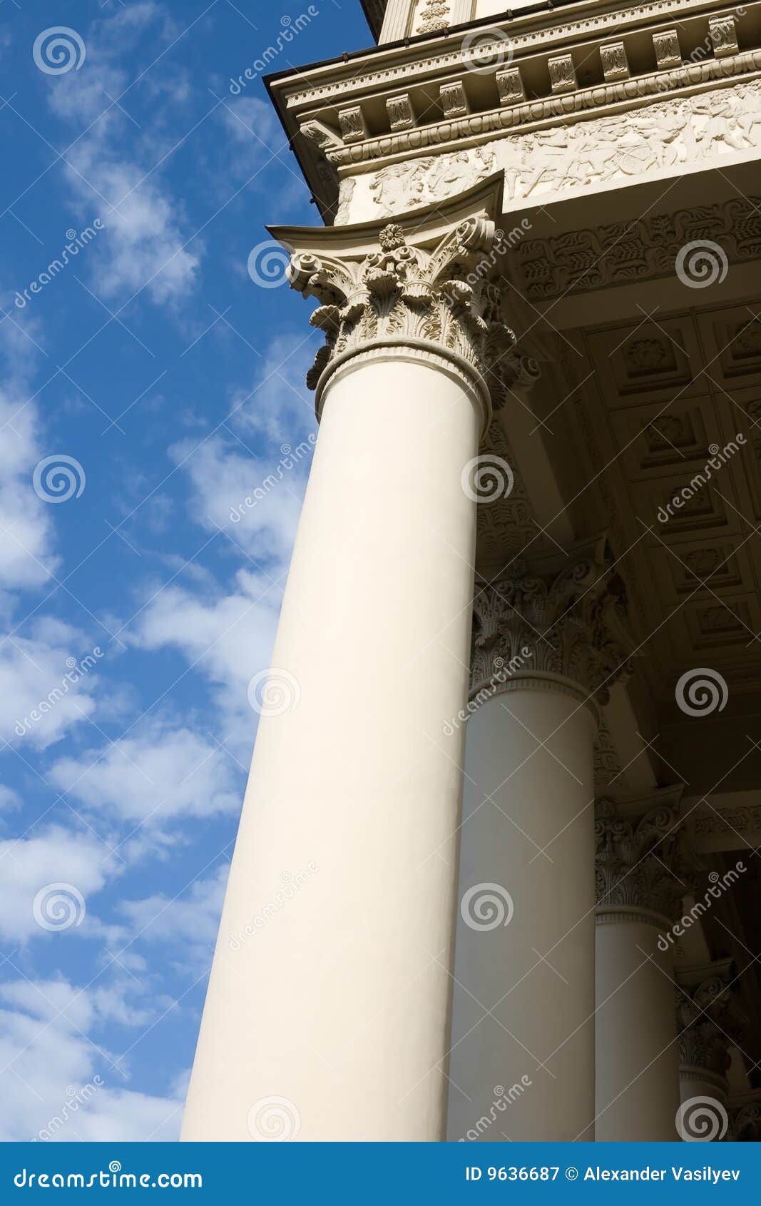 Columns and clouds stock image. Image of fashioned, architecture - 9636687