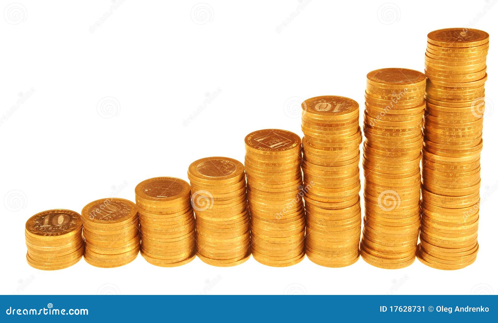 Columns of coins stock image. Image of dollar, cent, earnings - 17628731