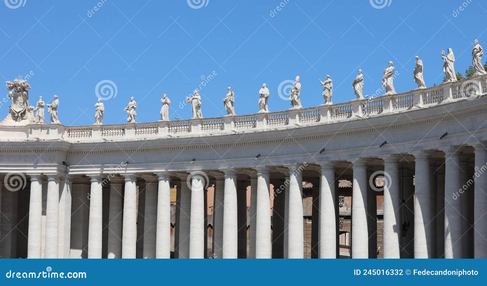 Columns of the Colonnade of the Bernini in St Peter Square Stock Photo ...