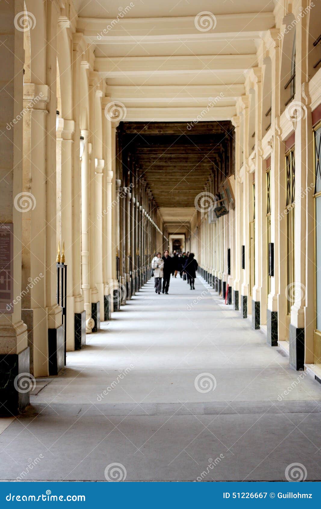 Columns corridor editorial photography. Image of walkway - 51226667