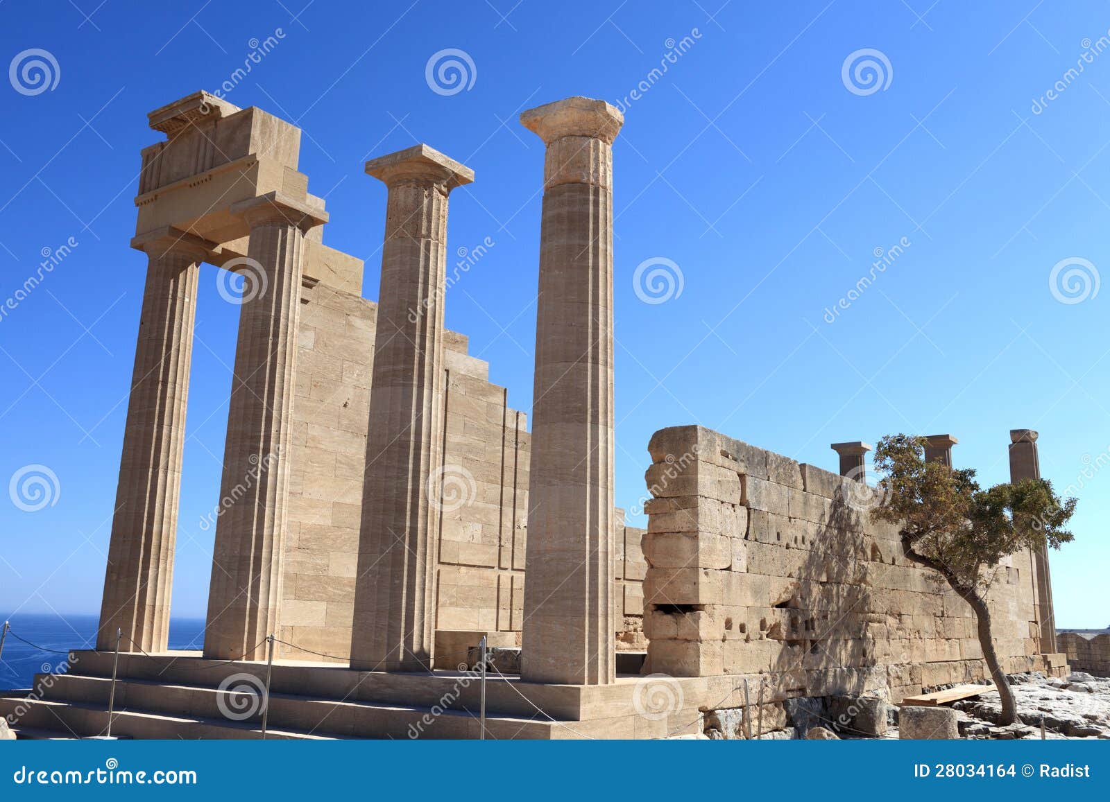 Temple Of Athena Wall Detail From Herakleia Ancient City. Latmos ...