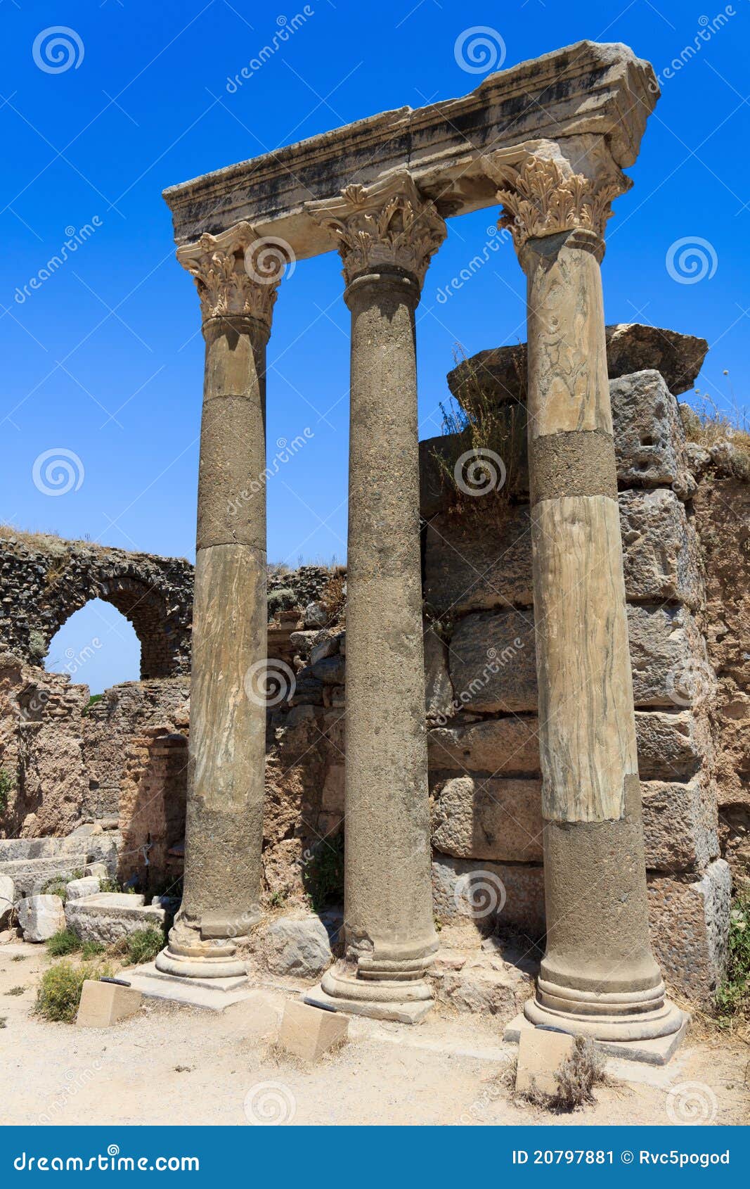 Columns at Ephesus, Turkey stock image. Image of famous - 20797881