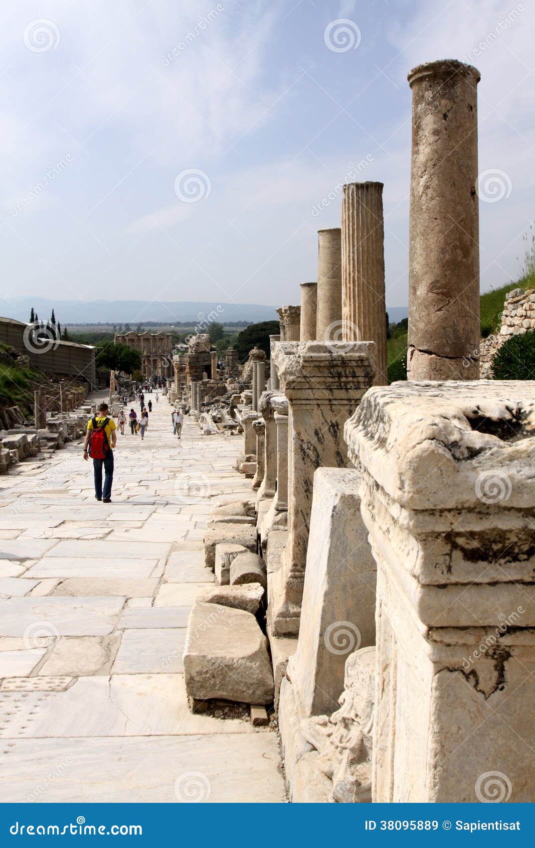 Columns of Ephesus, Turkey editorial stock image. Image of empire ...