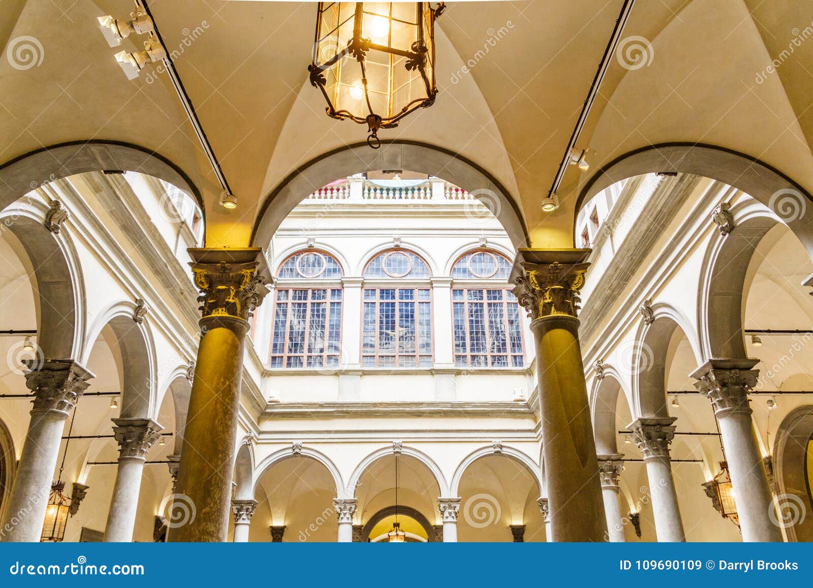 Columns in Florence Couirtyard Editorial Stock Image - Image of ...