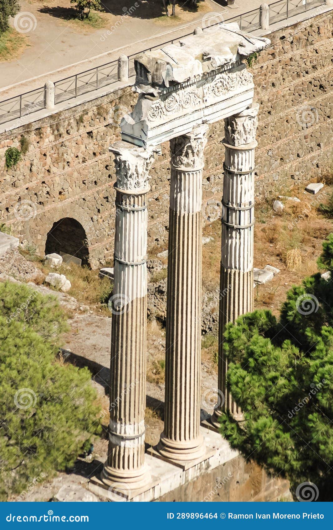 Columns from the Forum of Julius Caesar Stock Photo - Image of ...