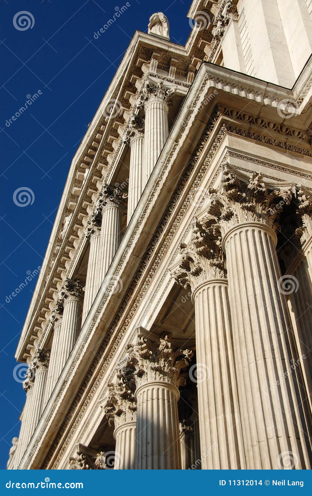 Columns at the Front of St Pauls Cathedral, London Stock Photo - Image ...