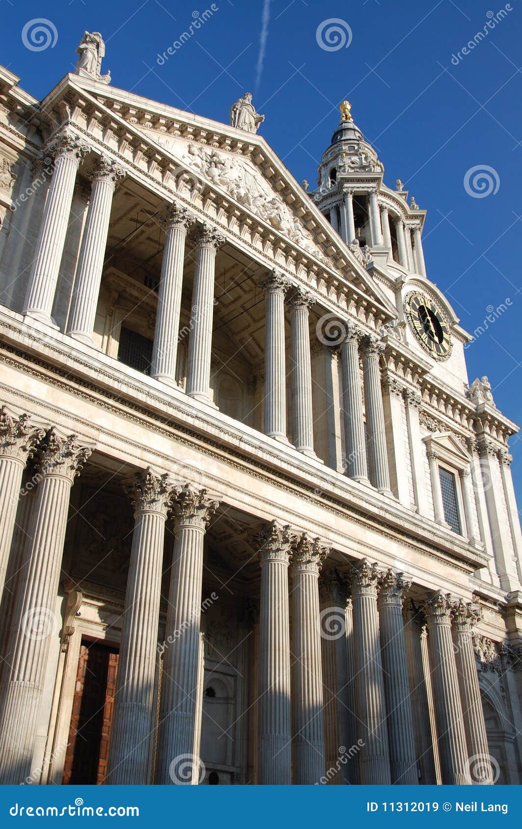Columns at the Front of St Pauls Cathedral, London Stock Image - Image ...