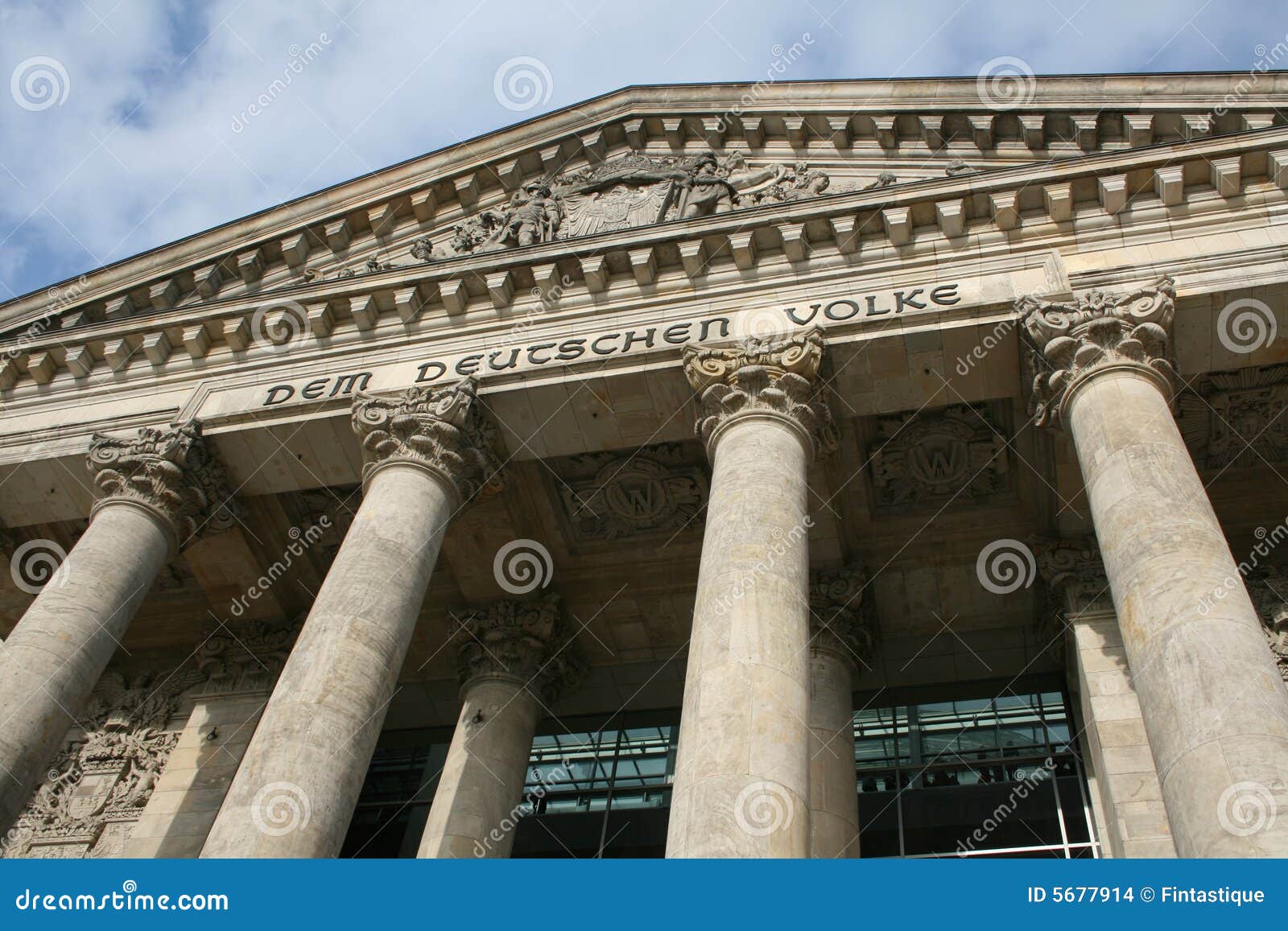 Columns of German Parliament Stock Photo - Image of german ...