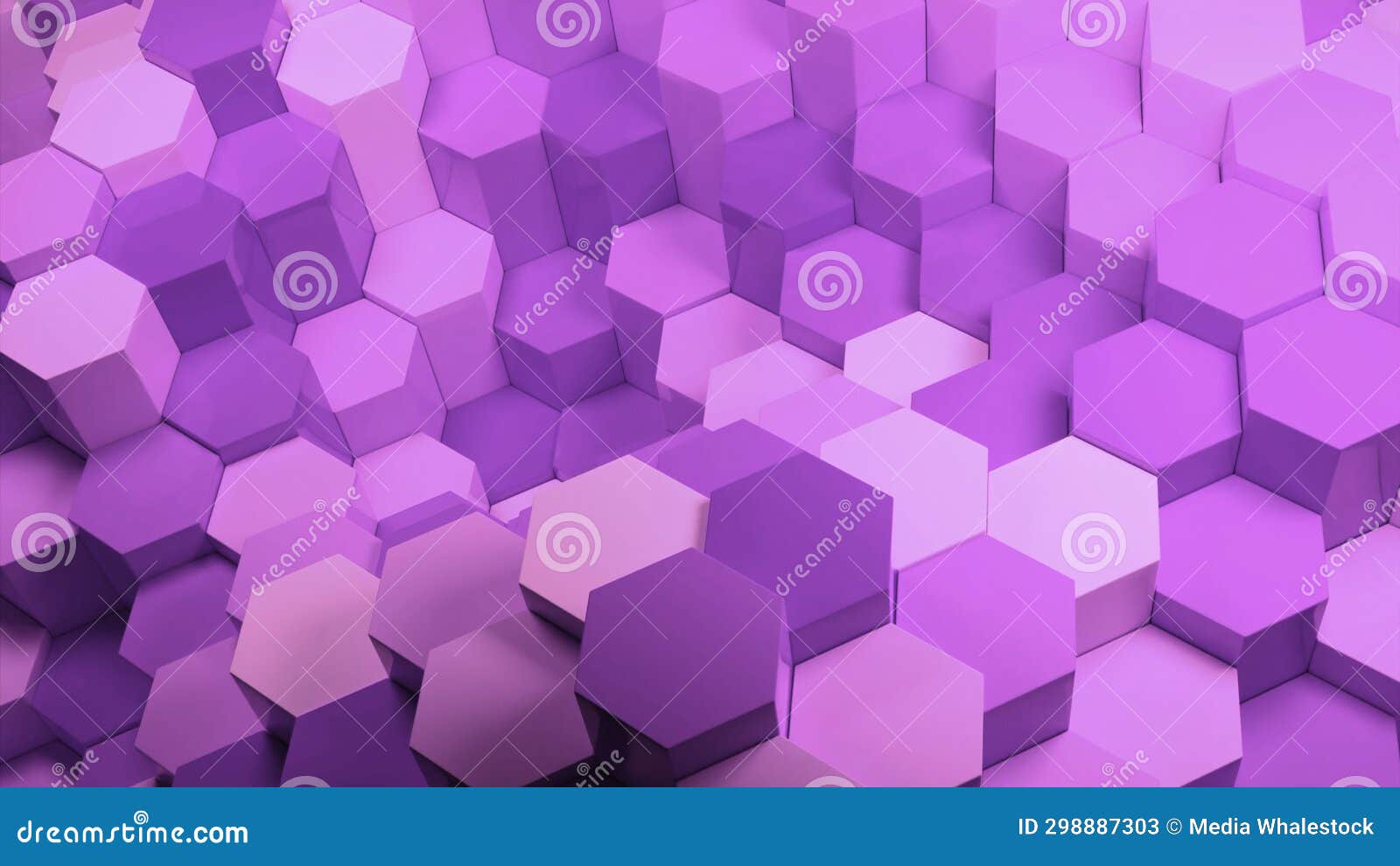 Columns of Hexagons Move in Waves. Design. Geometric Columns Move Up ...