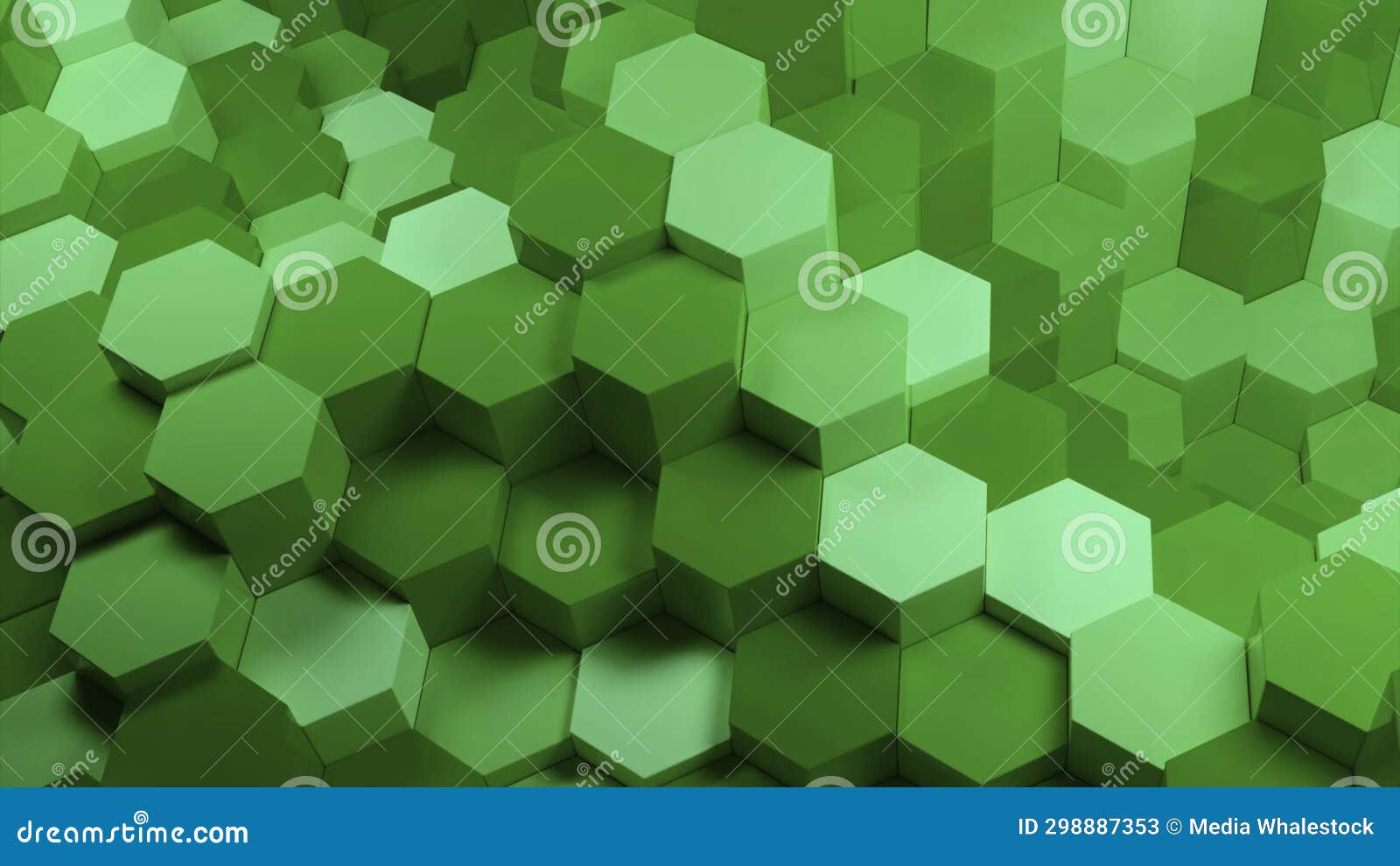 Columns of Hexagons Move in Waves. Design. Geometric Columns Move Up ...