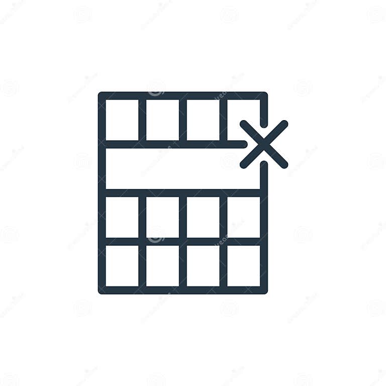 Columns Icon Vector from Spreadsheet Concept. Thin Line Illustration of ...
