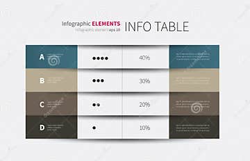 4 Columns Infographic Table Stock Vector - Illustration of abstract ...