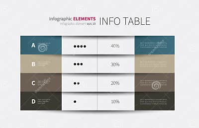 4 Columns Infographic Table Stock Vector - Illustration of abstract ...