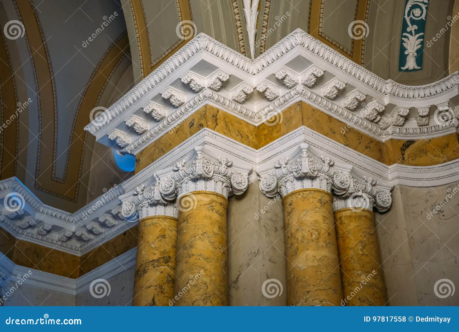 Columns Inside the Christian Church Stock Photo - Image of column ...