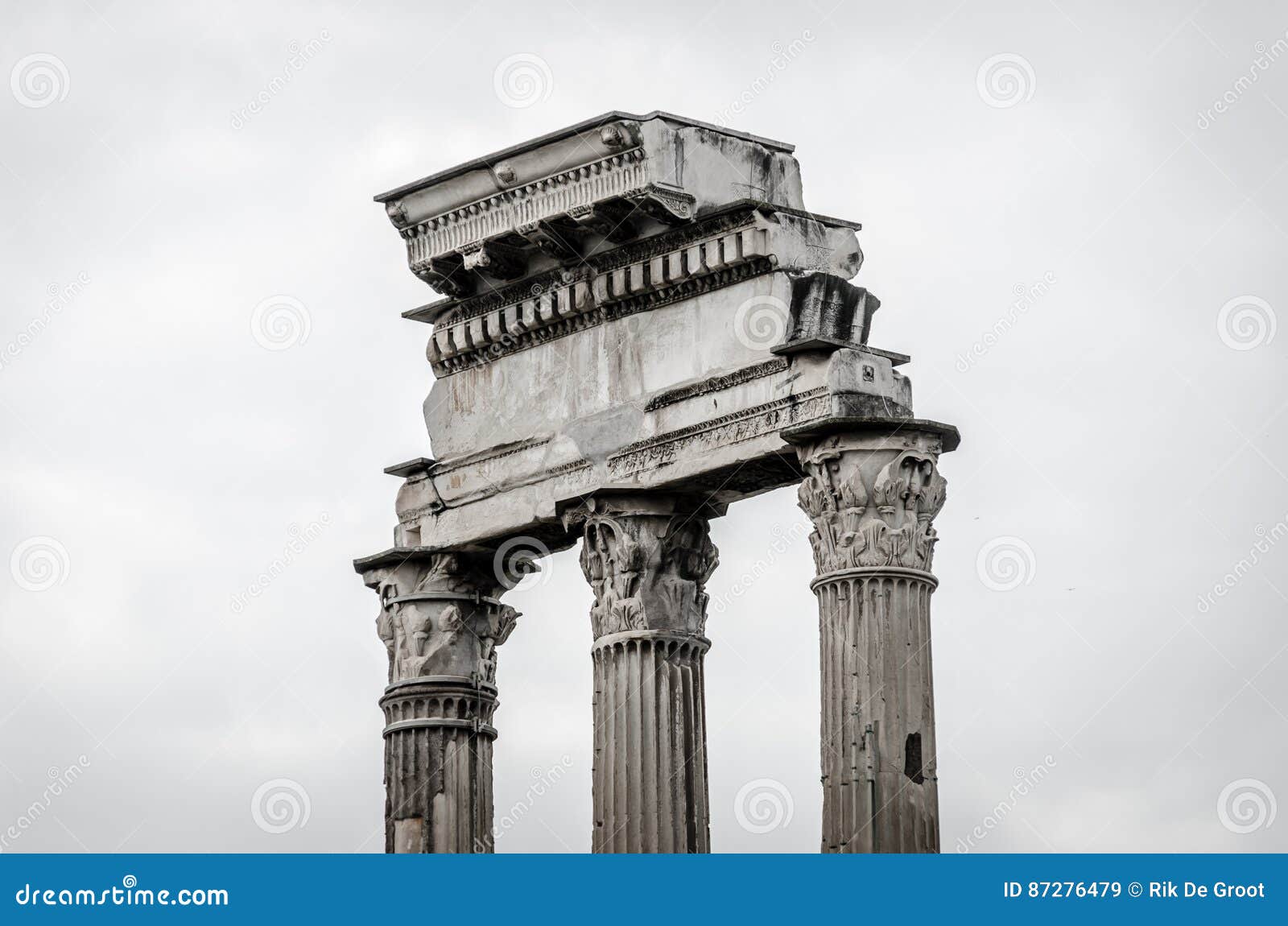 Columns Inside the Forum Romanus Editorial Stock Image - Image of stone ...