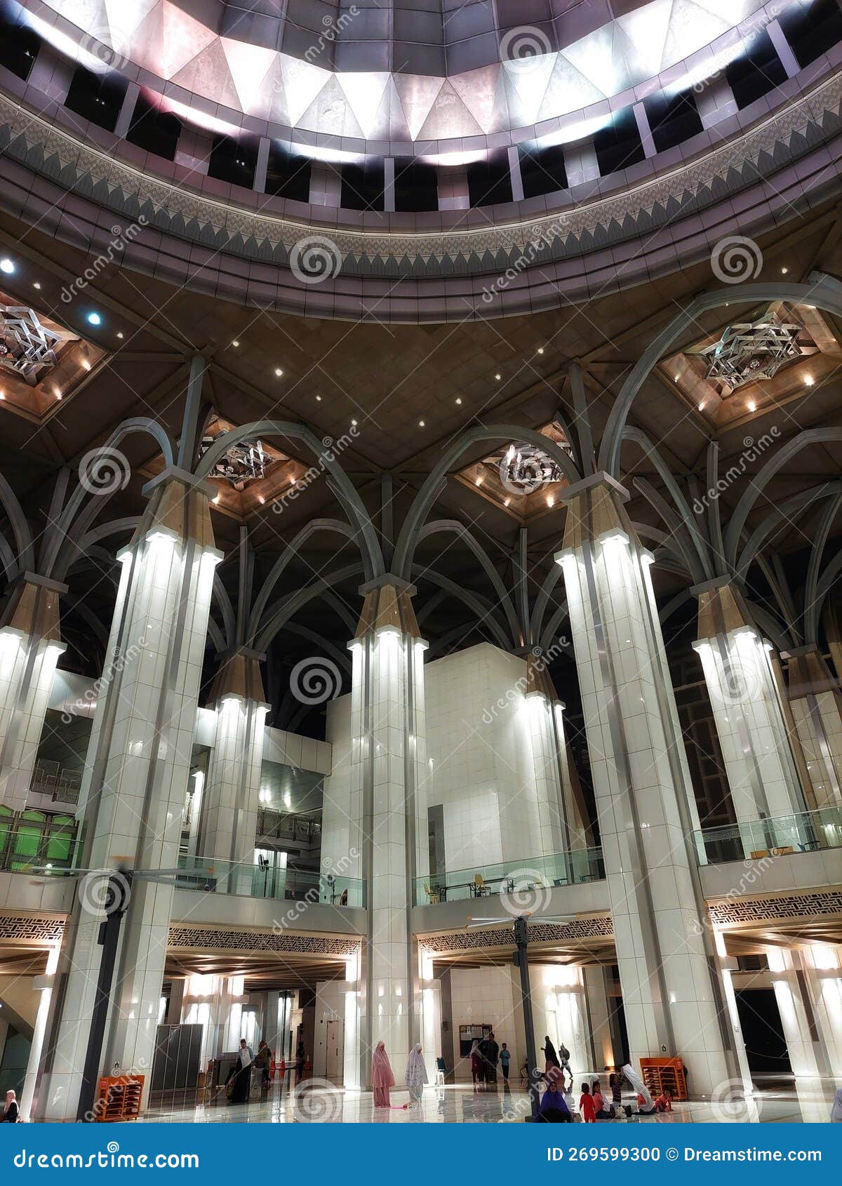 The Columns Inside the Masjid S Main Building Editorial Image - Image ...