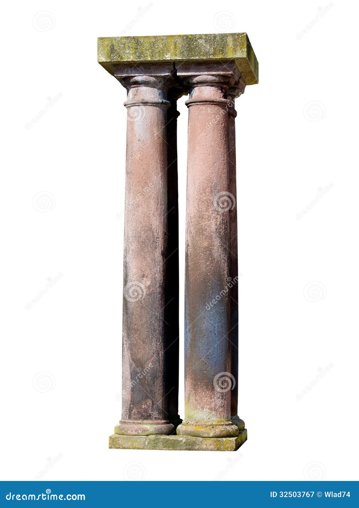 Columns Isolated on White Background Stock Image - Image of classical ...