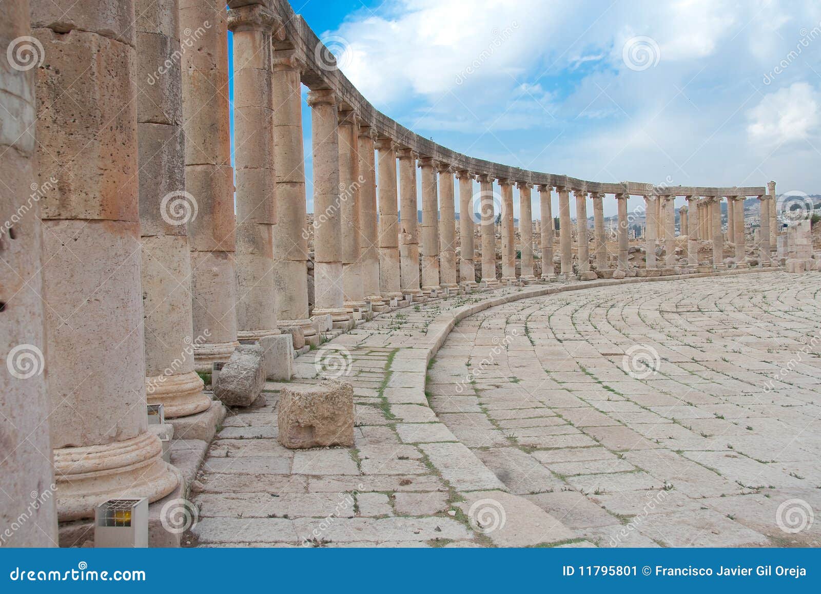 Columns in Jerash stock image. Image of ancient, square - 11795801