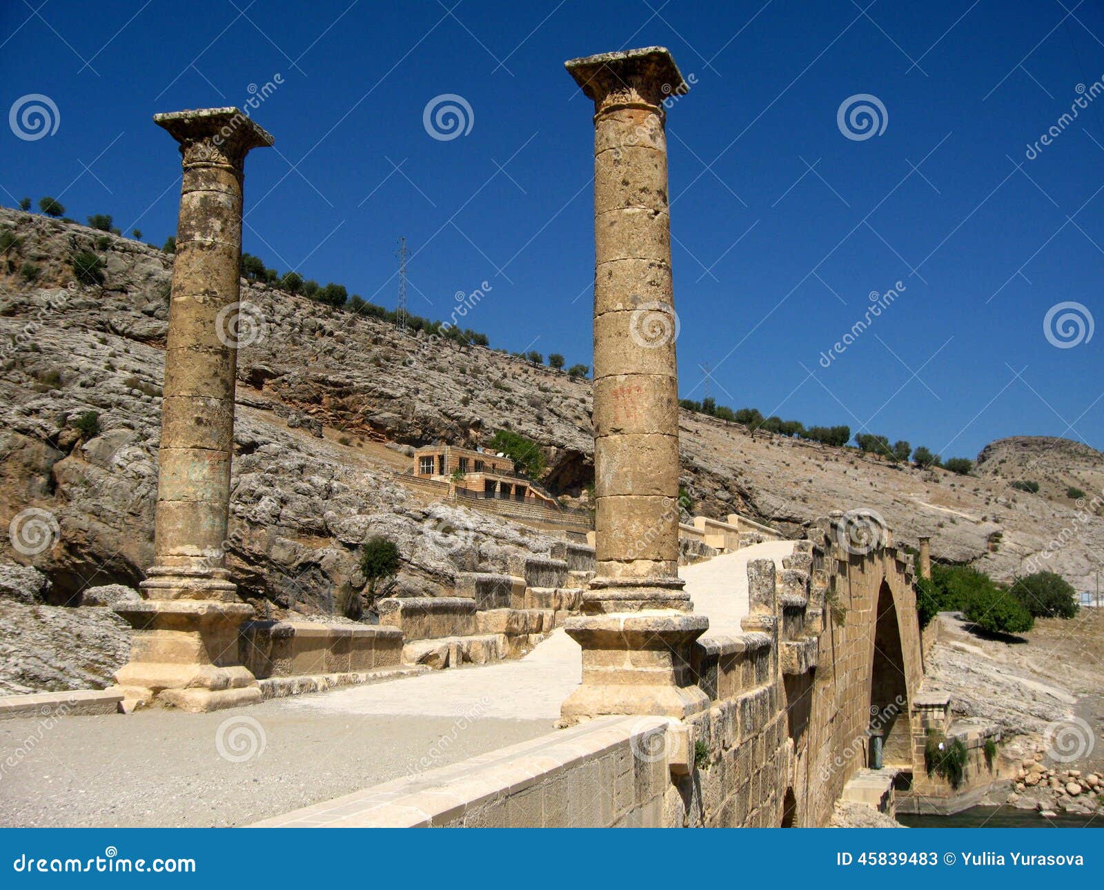 Columns of Karakus Tumulus in Turkey Stock Image - Image of ancient ...