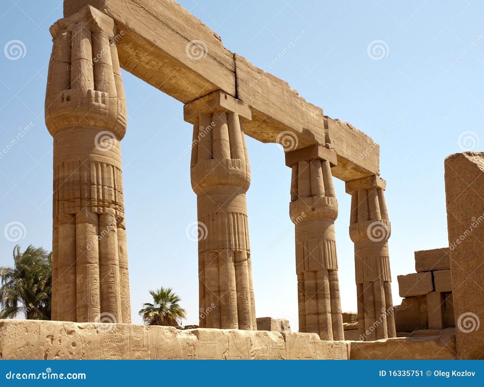 Columns of Karnak Temple, Egypt, Luxor Stock Image - Image of texture ...