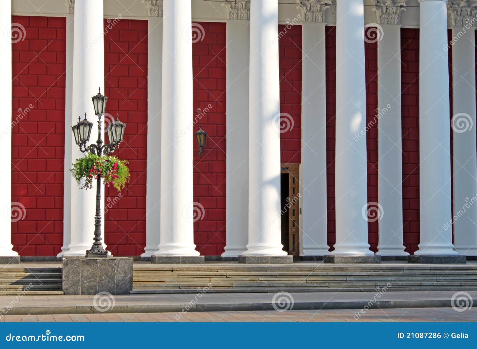 Columns and lantern stock photo. Image of beautiful, european - 21087286