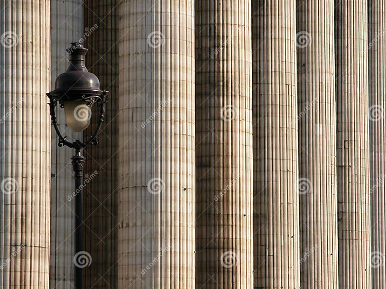 Columns and Lighting Pole 2 Stock Photo - Image of building, jacques ...