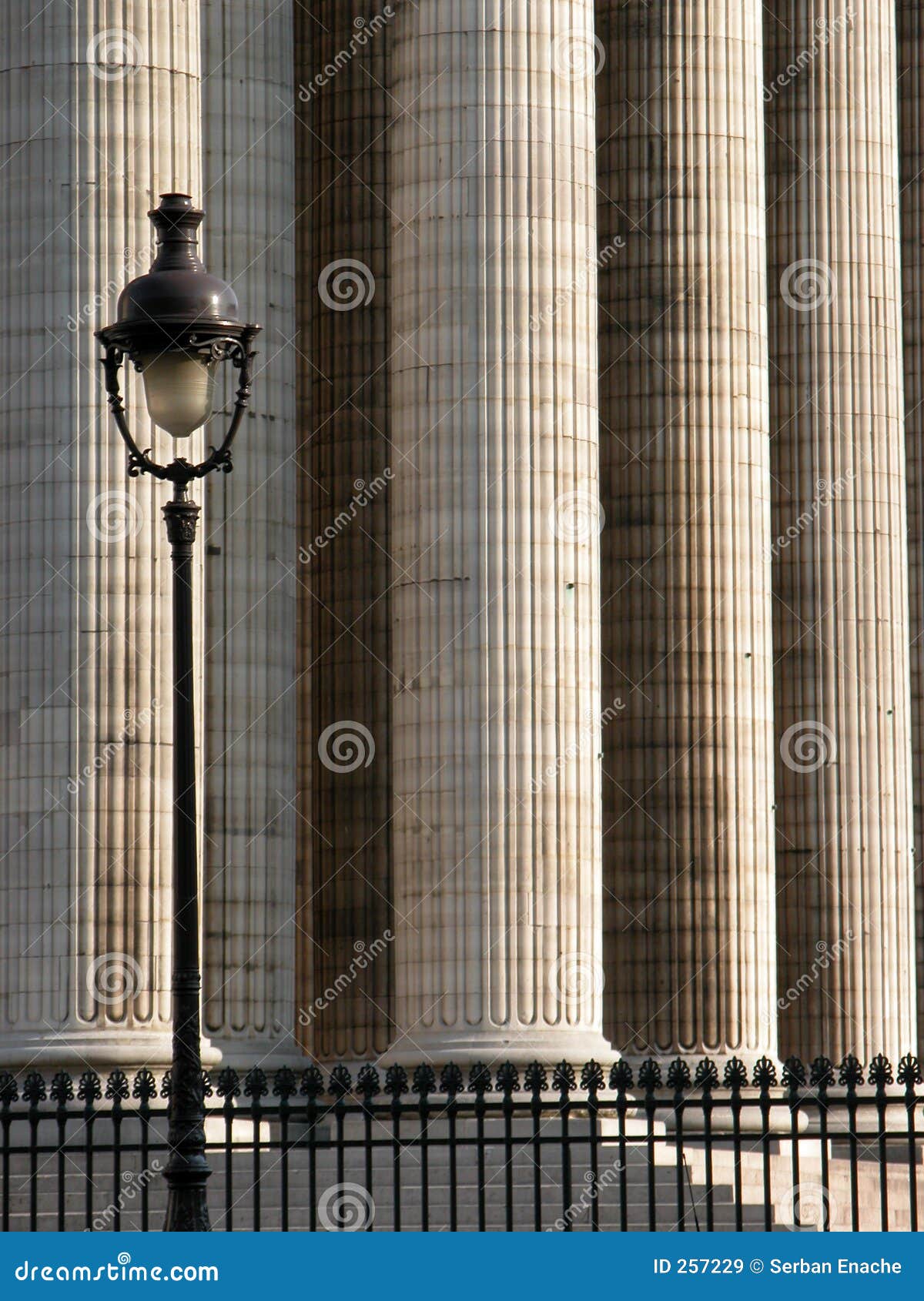 Columns and lighting pole stock image. Image of france - 257229