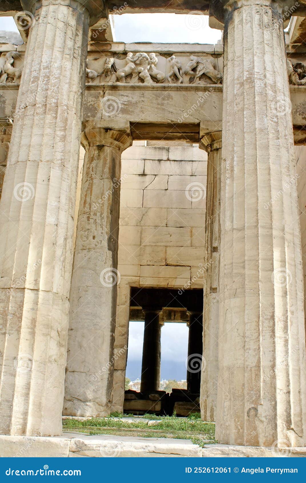 Columns and Lintel in an Ancient Temple Stock Image - Image of capital ...
