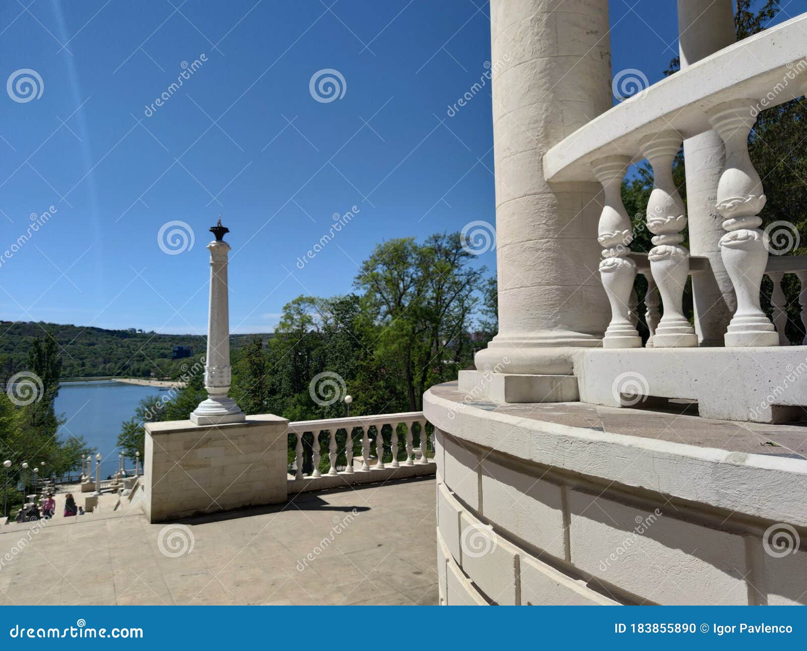 Columns Made of White Stone. Stock Photo - Image of pillar, pattern ...