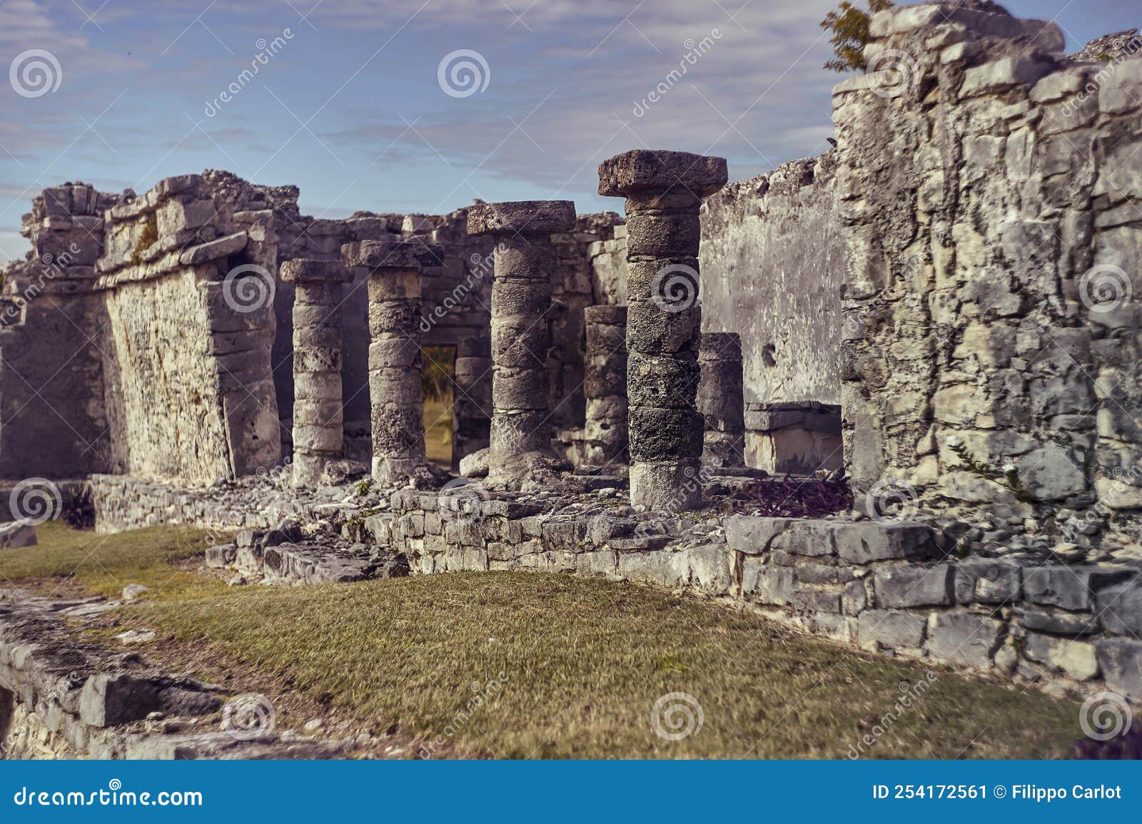 Columns of the Mayan Temples #3 Editorial Photo - Image of ocean ...