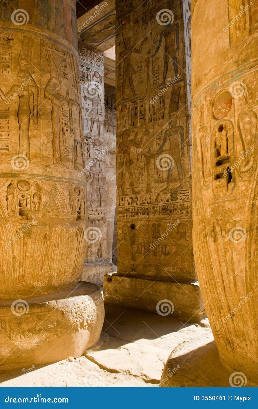 Columns of Medinat Habu stock image. Image of millennium - 3550461