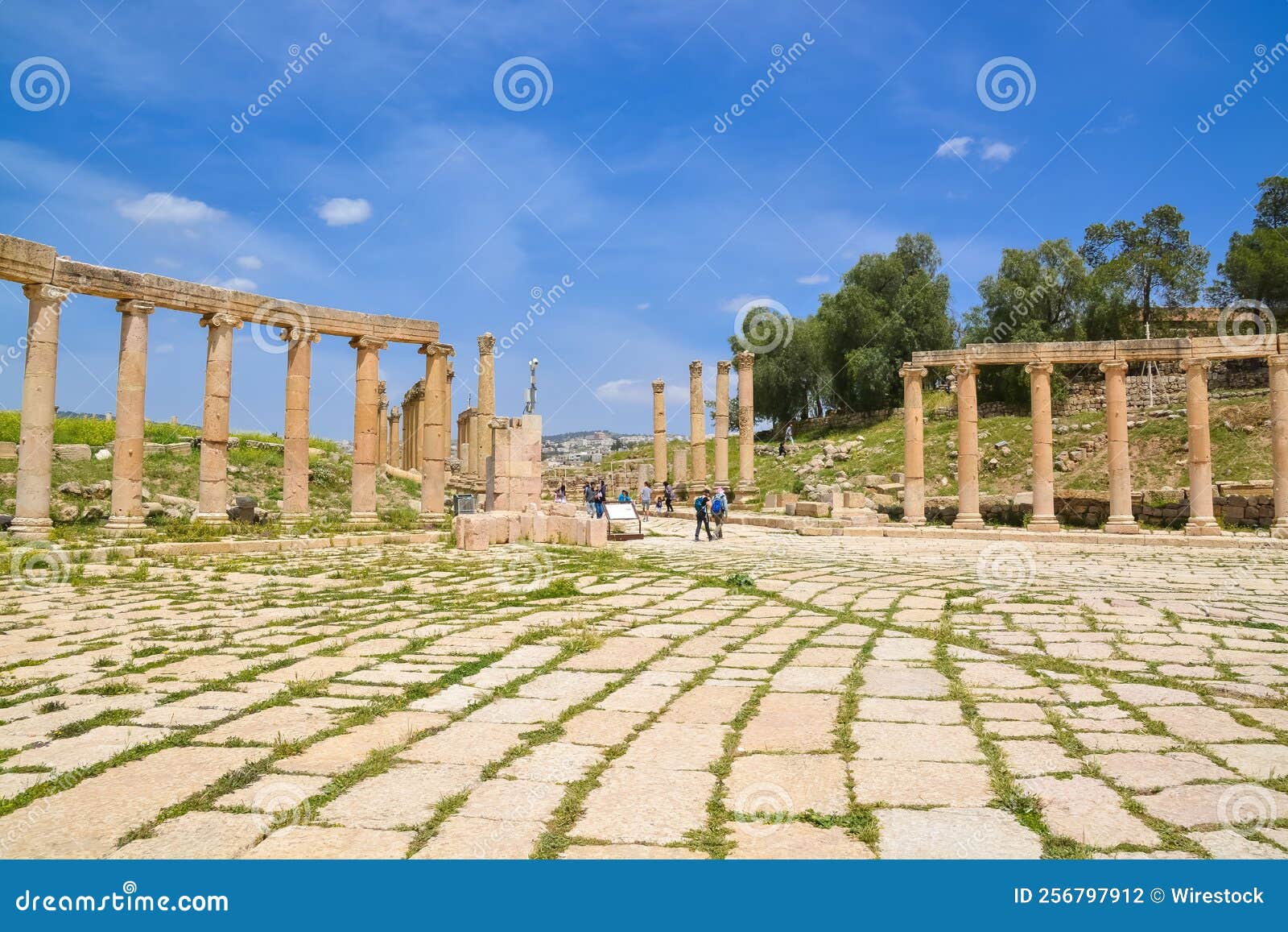 Columns of Nymphaeum in Jerash, Jordan. Editorial Photography - Image ...