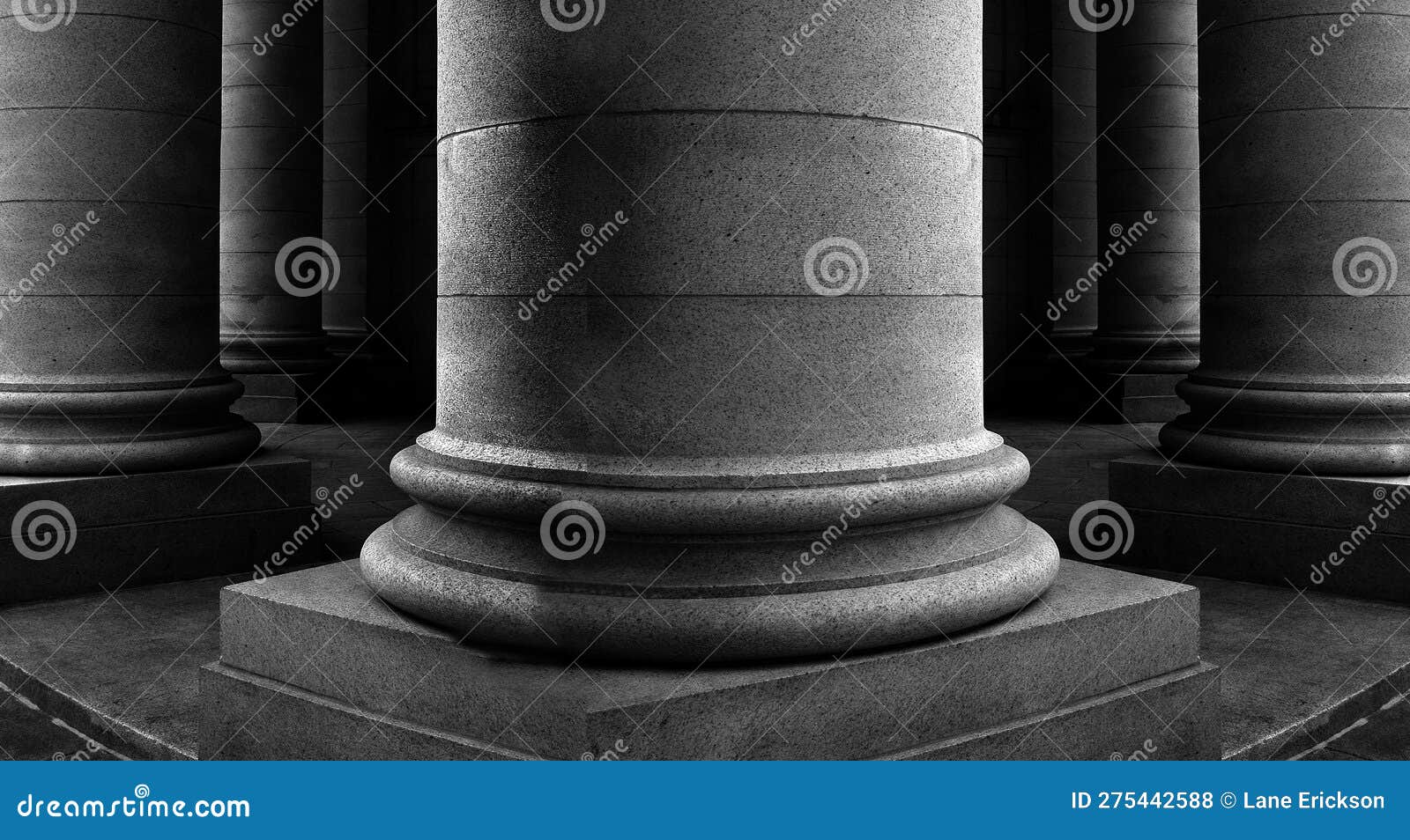 Columns on Old Building Bank Courthouse Architecture Stock Photo ...