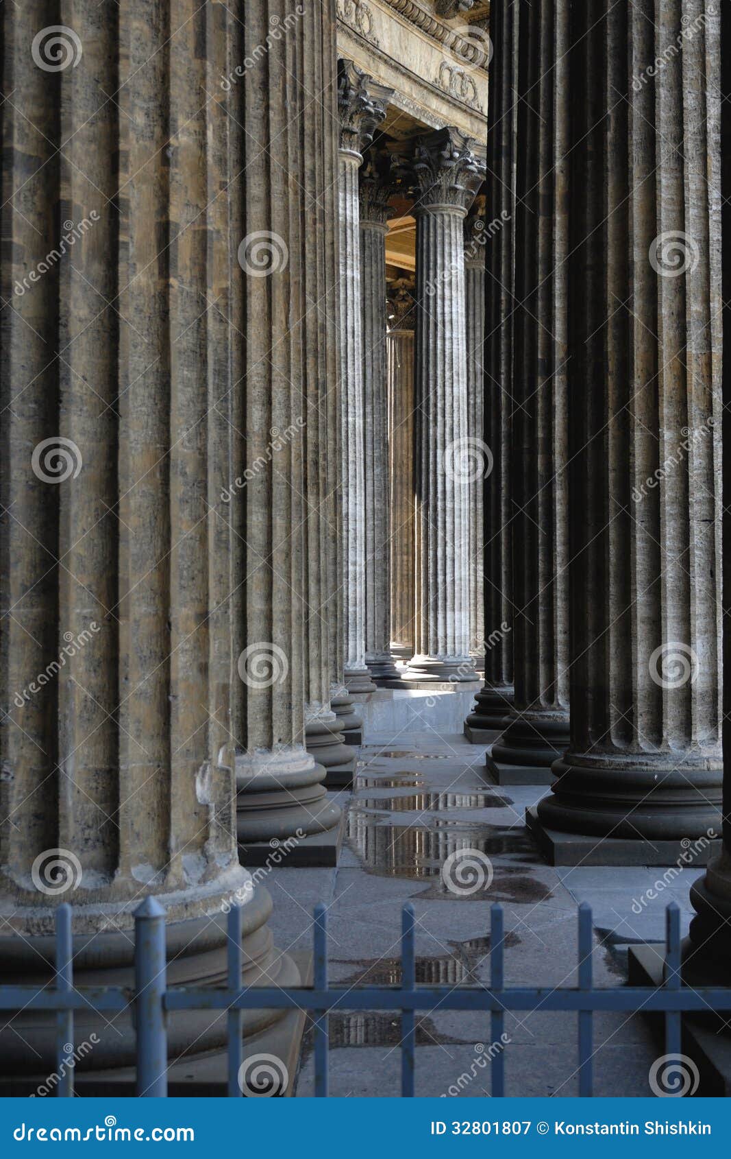 Columns of old cathedral stock image. Image of church - 32801807