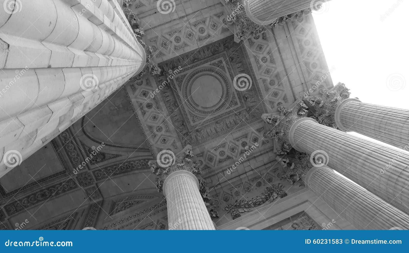 Columns Old Ceiling stock image. Image of ceiling, paris - 60231583