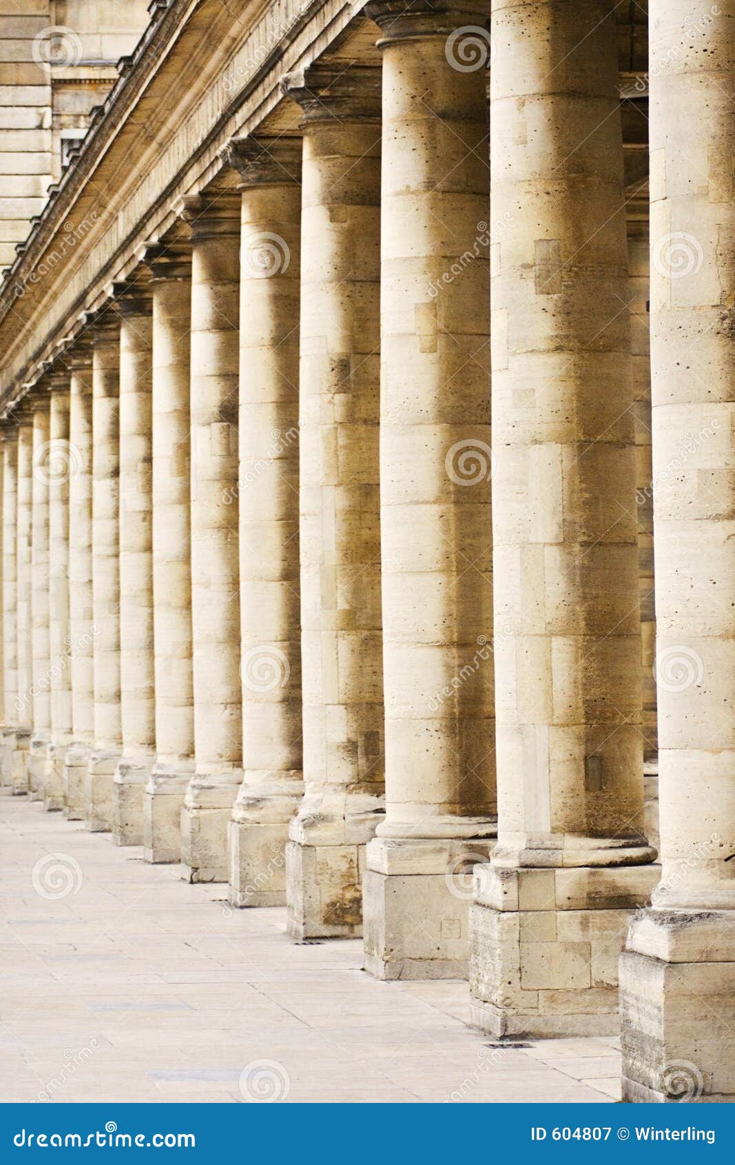 Columns Palais Royal stock image. Image of architectural - 604807