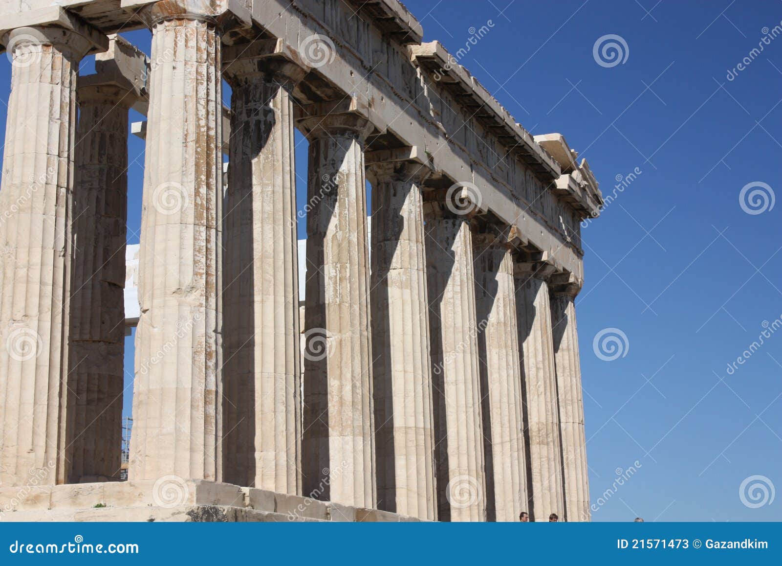 Columns at the Parthenon stock image. Image of support - 21571473