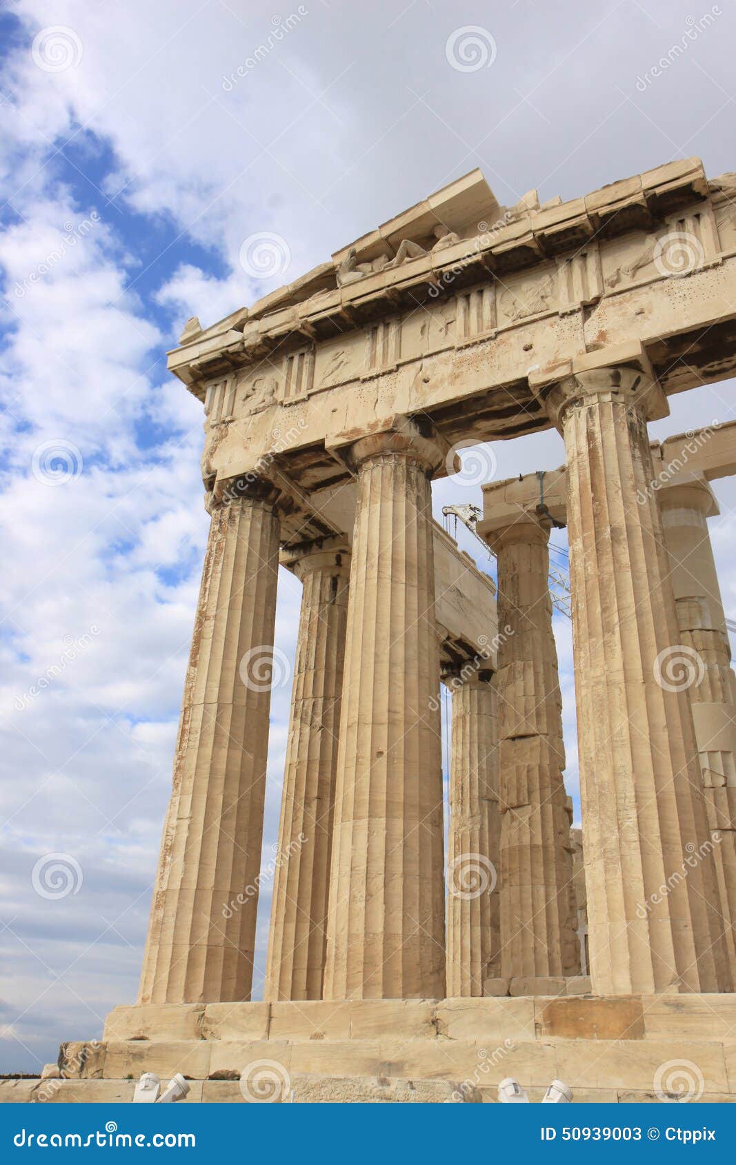 Columns of Parthenon stock image. Image of remodel, greece - 50939003