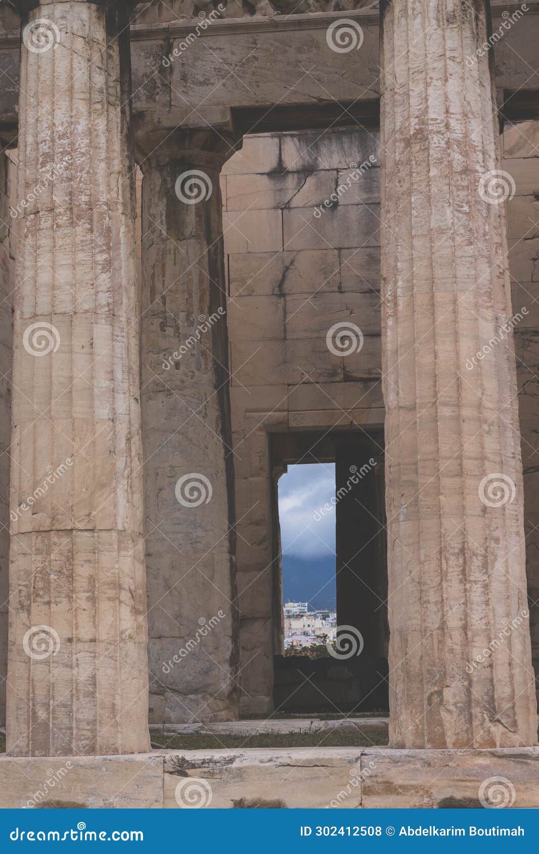 The Columns of the Parthenon in Athens, Greece Stock Photo - Image of ...